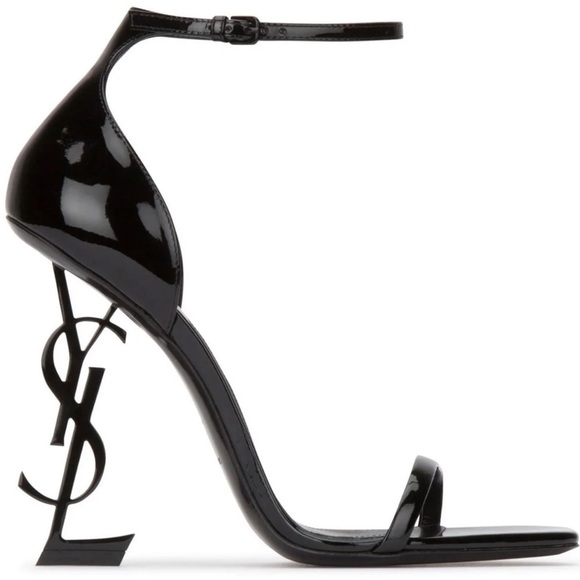 Yves Saint Laurent | Shoes | Opyum Ysl Logoheel Sandals All Black ...